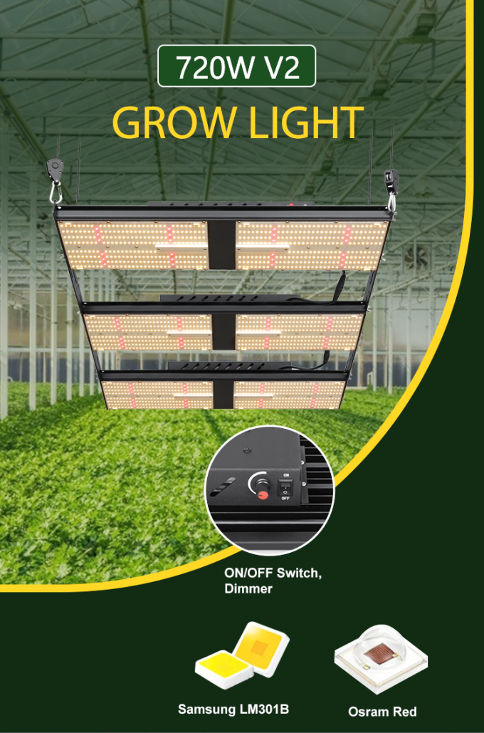 Osram 660nm Red SAMSUNG LM301B 3000k 720W LED Grow Light 5X5